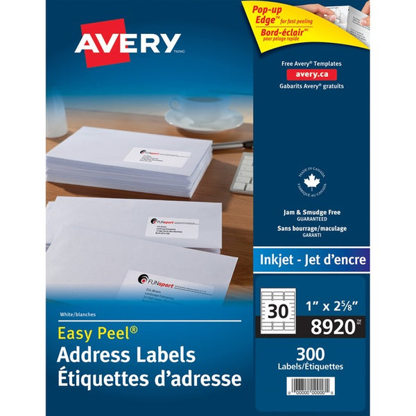 Avery® White Rectangle Labels with Sure Feed™ TechnologyEasy - Direct ...